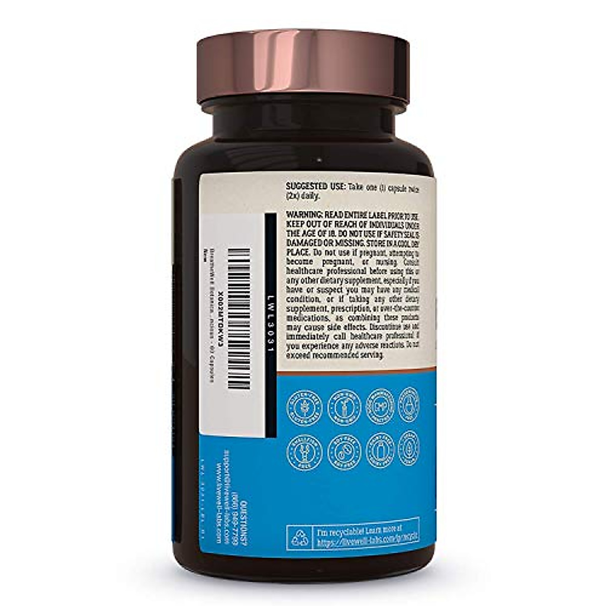 Live Conscious BreatheWell Botanical Respiratory Immune Supplement | with Echinacea, Elderberry, Zinc | Immune System Support Vitamins 60 Capsules