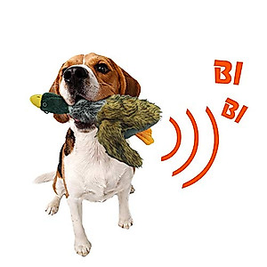 SUNKYPUP Plush Mallard Duck Dog Toy, Squeaky Dog Toy, Plush Dog Chew Toy for Small Medium Dogs, 8-Inch