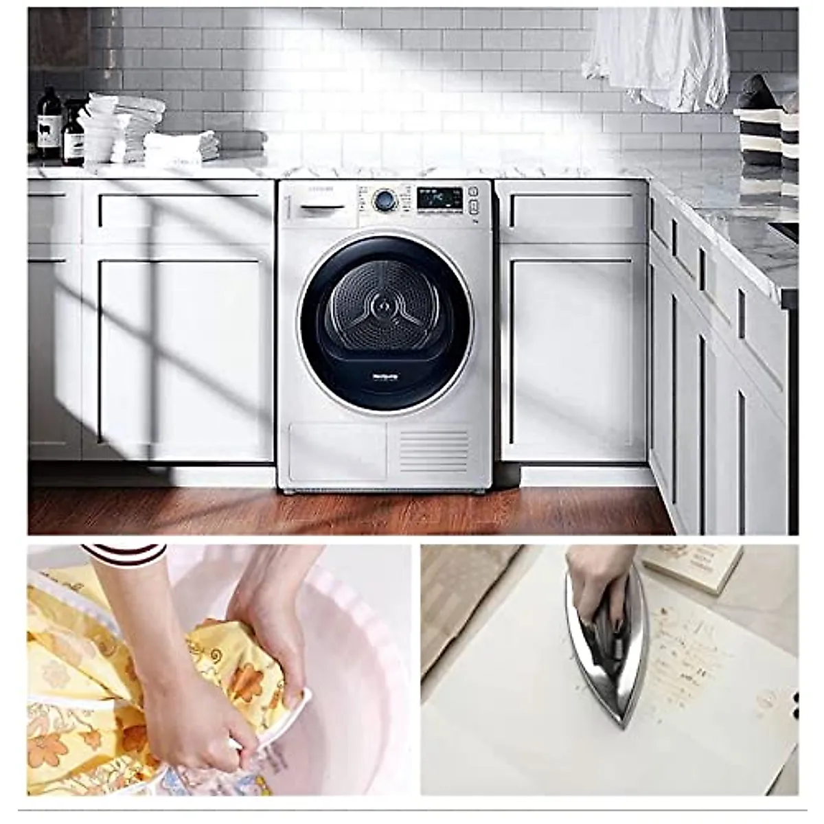 7X5ft Spring Garden Background Easter Photography Backdrop Easter Rabbit Colorful Egg Fence Flag Background Spring Easter Floral Bokeh Photo Studio Booth