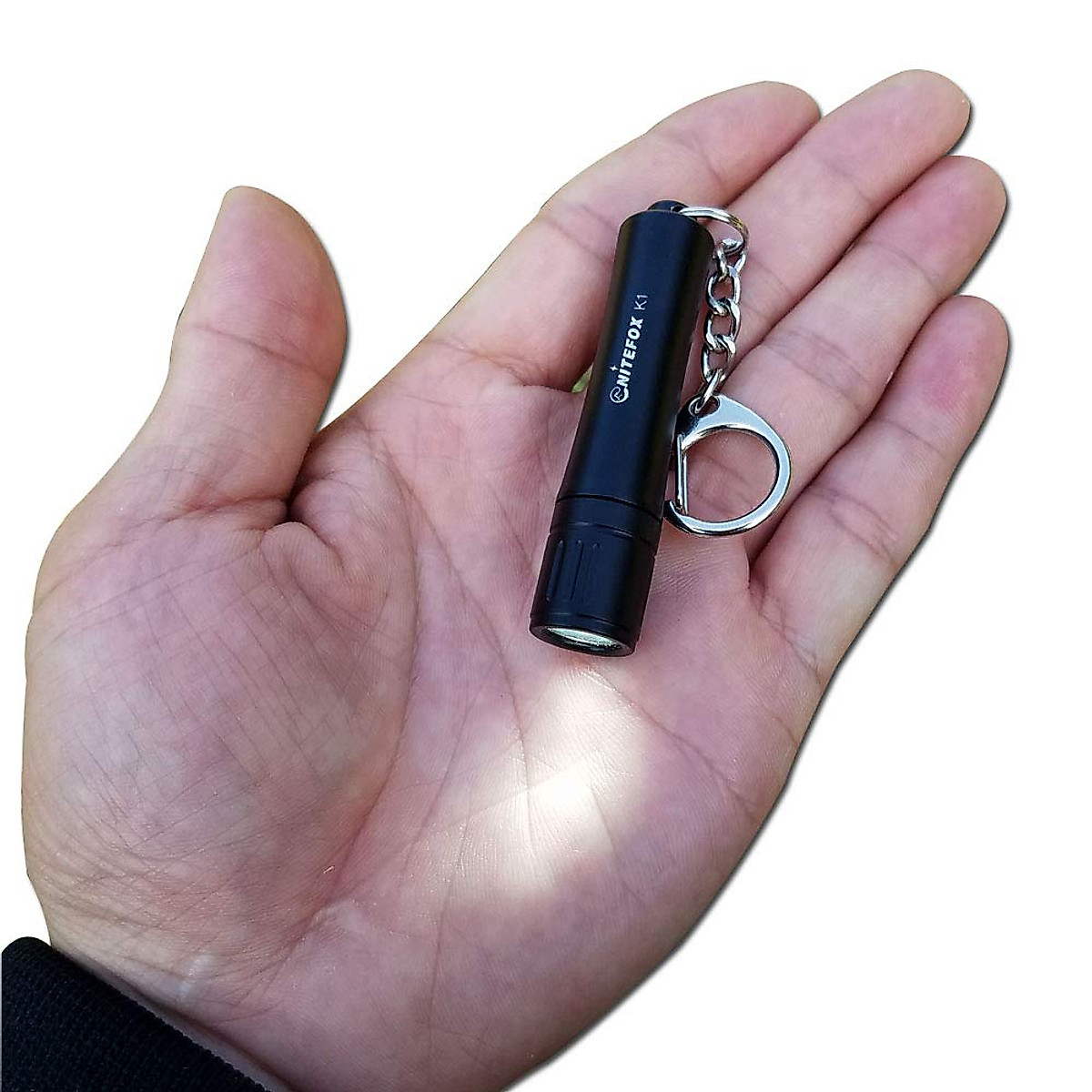 Nitefox Bright Keychain Flashlight K1,high Bright 150 lumens,as Small Flashlight Lantern Camp lamp Light,Waterproof Torch for EDC,Reading,Sleep,Dog Walking,Camping,Hiking (Black)