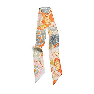 JERLA 100% Mulberry silk Scarf Head Hair Ribbon Handbag Handle wrap Tie Bundle Scarf Neckerchief Scarf for women