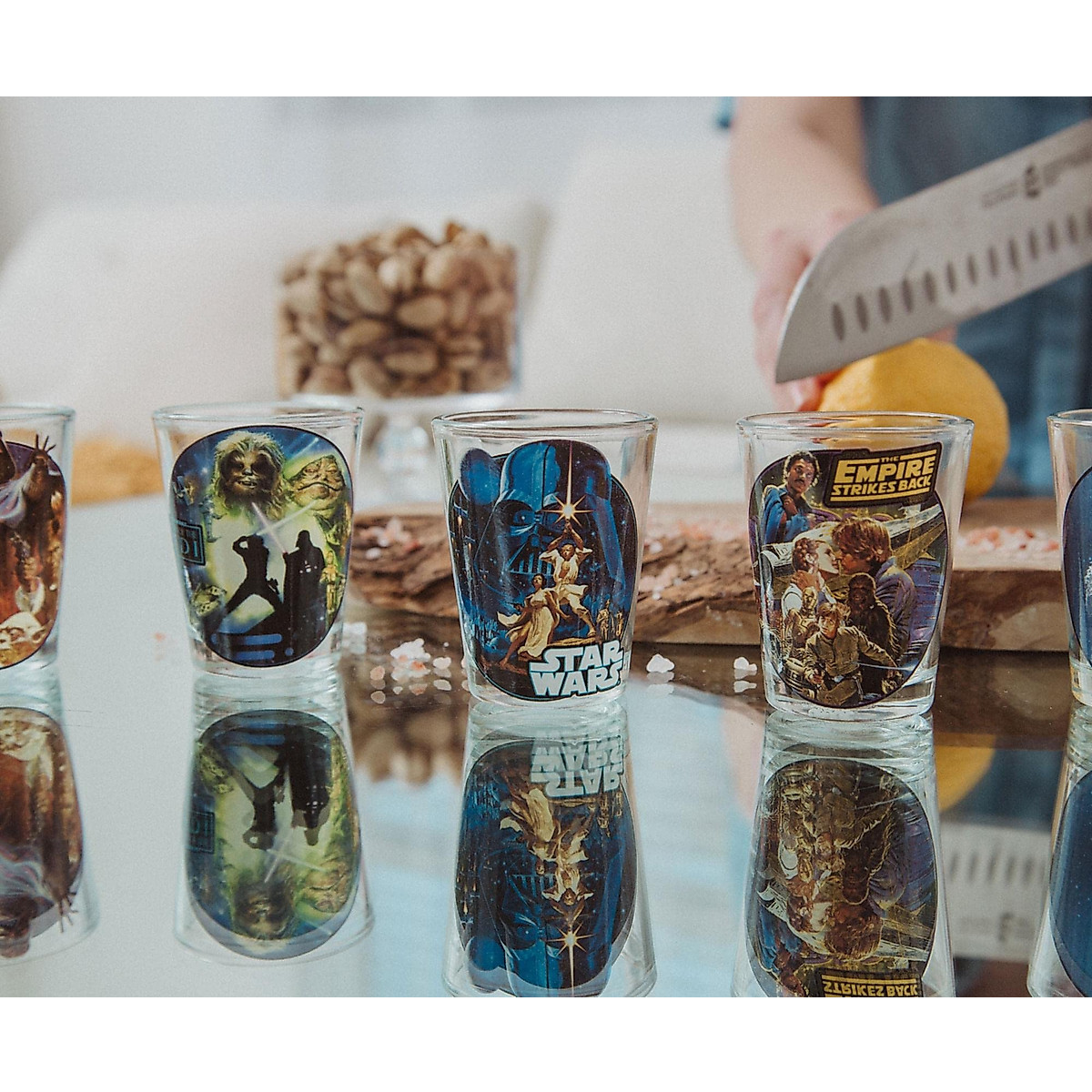 Silver Buffalo Star Wars Original Trilogy 2-Ounce Mini Shot Glasses | Set of 6