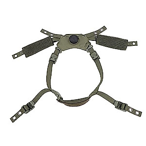 FECAMOS Helmet Pad Kit, Helmet Chin Strap Easy to Install Comfortable Strong Compatibility for Fast for Wendy (Army Green Sponge)