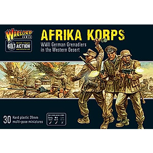 Bolt Action Afrika Korps German Grenadiers Western Desert 1:56 WWII Military Wargaming Plastic Model Kit