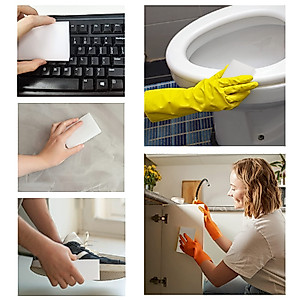 JOYENERGY 100 Pack Magic Sponge Eraser, Melamine Sponges Foam Pads in Bulk, Multi-Functional Household Cleaning Sponges Eraser for Kitchen, Furniture, Bathroom, Household Cleaning