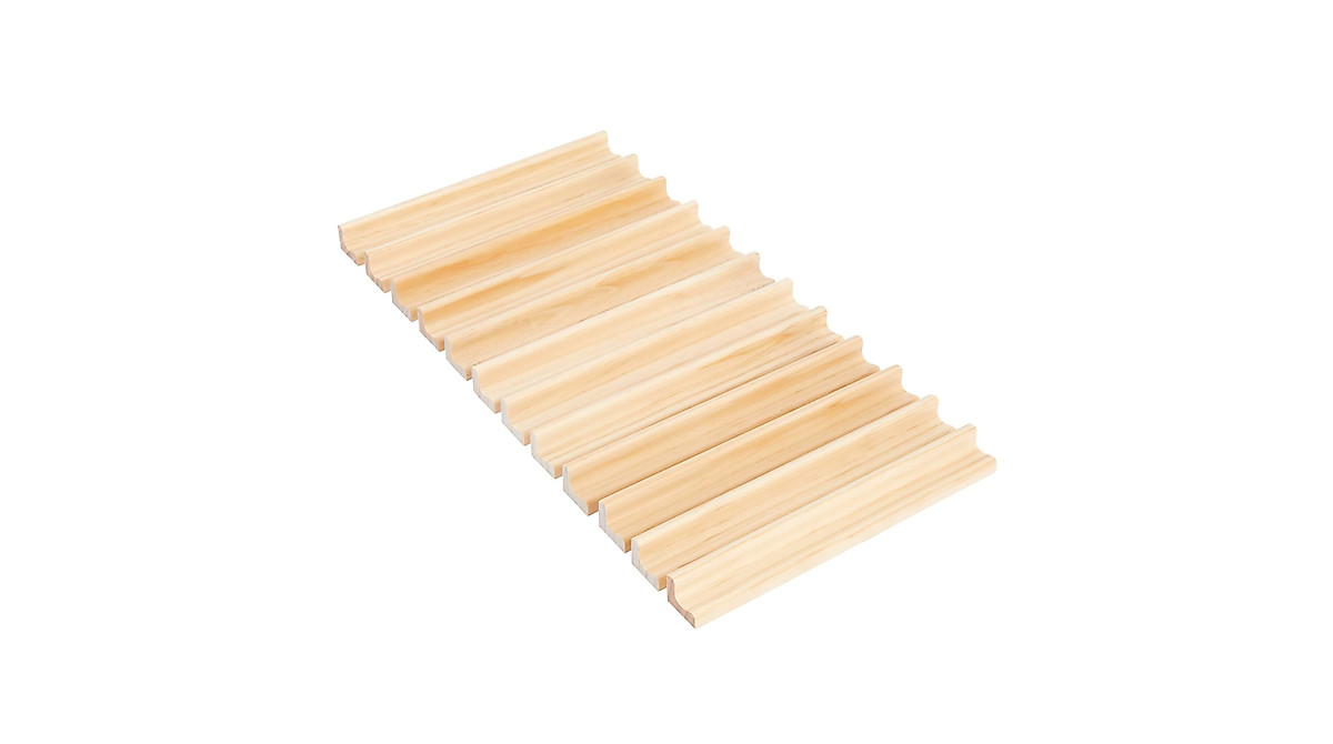 Bright Creations 12 Pack Wooden Letter Racks for Scrabble Tiles