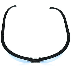 Crews Glasses 135-KD113 Klondike Safety Glass with Black Frame, Light Blue Lens