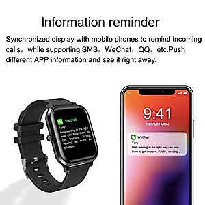 XXXDXDP Smart Watch Men Women Full Touch Heart Rate Blood Pressure Monitor Connect Smartwatch Fitness for iOS Android (Color : E)