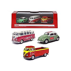 Motorcity Classics 458385 Volkswagen Coca Cola 3 Piece Gift Set 1 72 Diecast Car Models