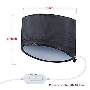 SPTHTHHPY Hair Steamer Heating Cap for Deep Conditioner,Hair Care Hat with Electric Hair Spa Beauty Steamer Nourishing Hot Head Care Hat Hair Thermal Treatment Cap for Home Use