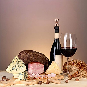 3 Pcs Wine Stopper Bottle Stopper Wine Saver, Yimerlen Silicone Vacuum Wine Bottle Corks, Reusable Wine Stopper Used for Bar, Holiday Party Keep Wine Fresh Suitable for Standard Bottle (Rose Gold)