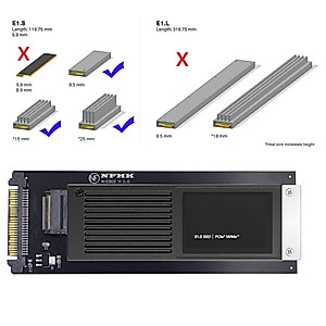 chenyang PCIe NVMe Ruler 1U GEN-Z EDSFF Short SSD E1.S to PCI-E 4X Carrier Host Adapter