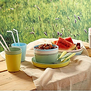 IKEA 704.613.85 KALAS 18-Piece Flatware Set, Mixed Colours, Easier for a Child to Cut and Divide Food, Easy for Children to Grip in Their Small Hands, The Knife Has a Serrated Edge