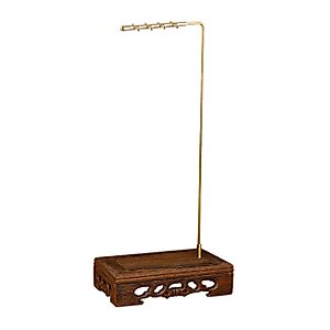 EXCEART Chicken Wing Wood Pen Hanging Calligraphy Stand Shelf Brush Pen Organize Rack Brush Holder Chinese Calligraphy Brush Stand Brush Pen Hanging Rack Display Stand Brass