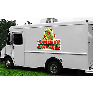 CATERING AVAILABLE 24" Concession Decal sign cart trailer stand sticker equipment