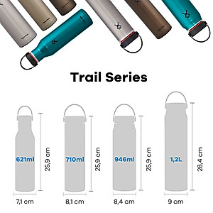 Hydro Flask Steel 24 Oz Lightweight Wide Flex Cap Obsidian