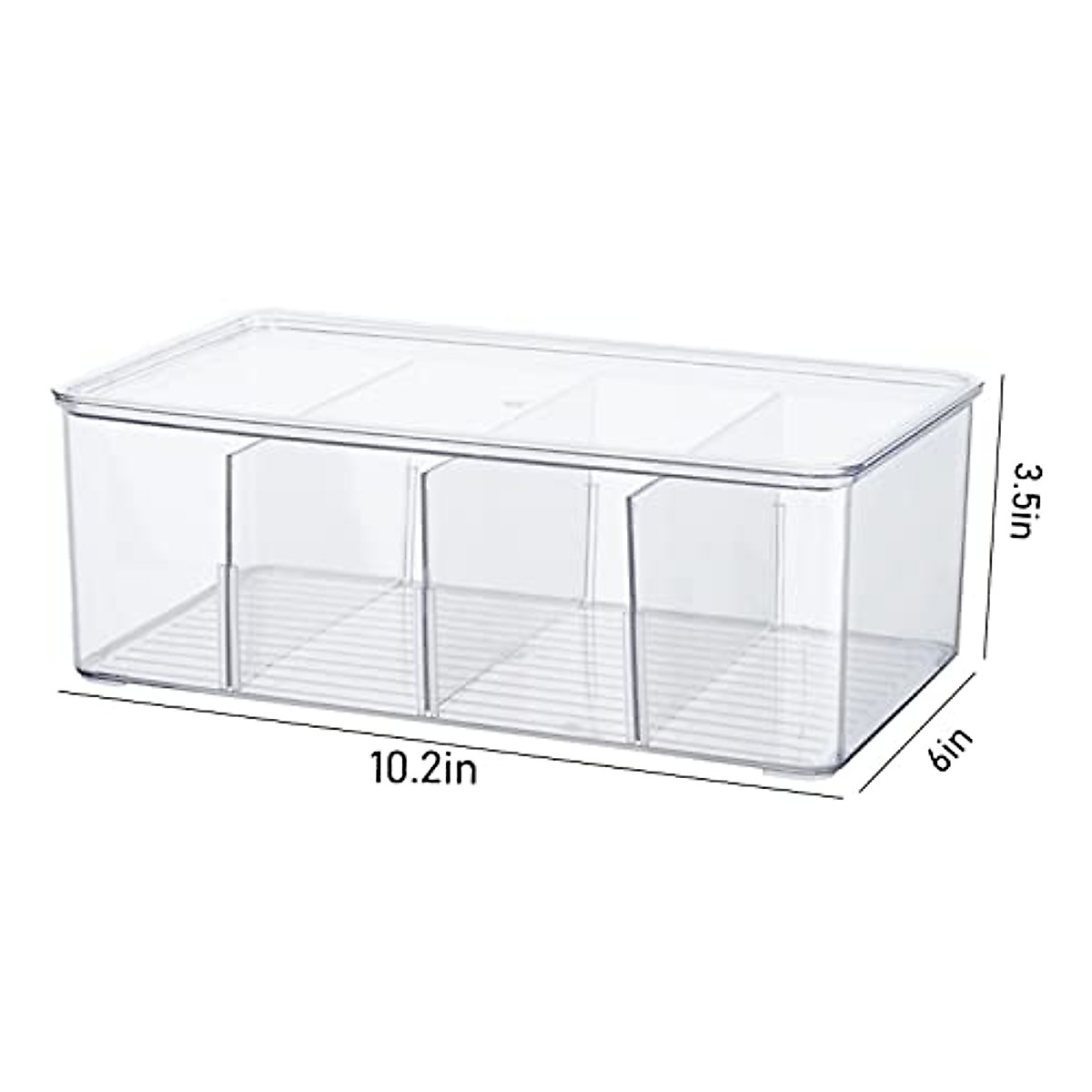 ZHOMA Drawer Organizers with Cover - Vanity Cases Clear Plastic Storage Bins