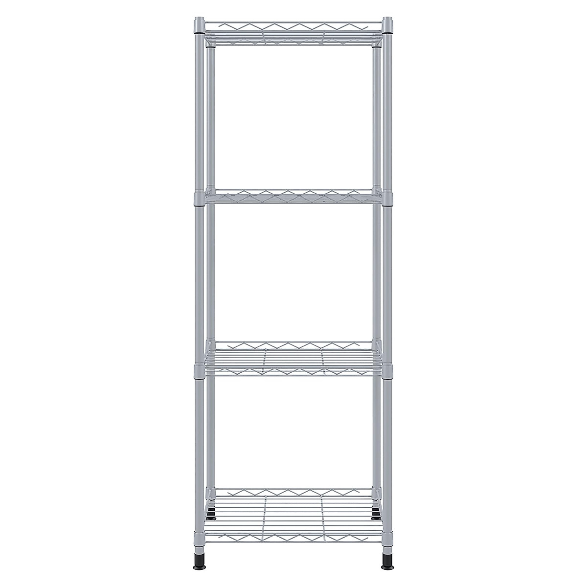 YisanCrafts Storage Shelf Metal Storage Rack Wire Shelving Unit Storage Shelves Metal 4 Tier Fixed Layer Spacing 528Lbs Capacity 17" L x 13" W x 47" H for Pantry Closet Kitchen Laundry Grey