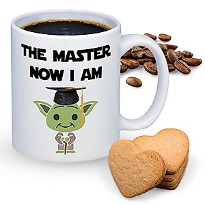Suchmugs Masters Degree Graduation Gifts, Masters Graduation Gifts For Him, Masters Mug, College Graduation Gifts For Him, The Master Now I Am, MBA Mug, Masters Degree Graduation Gifts For Her