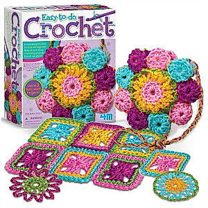 4M 3625 Easy-To-Do Crochet Kit - DIY Arts & Crafts Yarn Gift for Kids & Teens, Boys & Girls