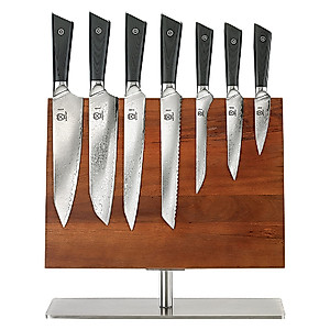 Mercer Culinary Premium Grade Super Steel 8-Piece Knife Set with Magnetic Stand, G10 Handles