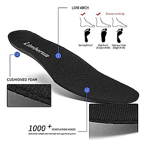 Limberun Womens Walking Shoes Gym Tennis Shoes Non Slip Pull-on Lightweight Comfy Breathable Work Shoe Black 8