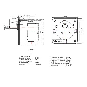 Pellet Stove Auger Feed Motor 812-4421/4420 Replacement Parts Compatible with PS35, PS50, CAB50
