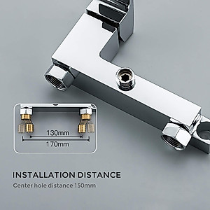 Chrome Handheld Bidet Sprayer for Toilet, Brass Hot and Cold Water Bathroom Cloth Diaper Sprayer Set Wall Mounted Toilet Bidet Sprayer Kit for Personal Hygiene