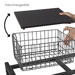 Atlantic Modular Cart System Removable Shelf, Carbon Fiber Laminated - PN 23308044 in Black