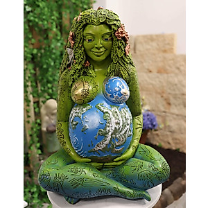 Ebros Gift Millennial Gaia Green Earth Mother Nature Goddess Te Fiti Statue by Oberon Zell in Vivid Colors Home and Garden Decorative Figurine (Extra Large 23" Tall)