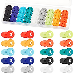 Juexica Running Bib Clips Race Number Buckle Fixing System Triathlon Race Bib Holder Marathon Fastener Holder for Field Event(Mixed Colors)