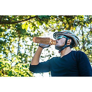 VIBRANIC Aquatic Copper Water Bottle 34oz - Leak Proof - Ayurvedic Copper Bottle for Sports, Fitness, Yoga - Natural Health Benefits - DARK EMBOSSED - Made in India