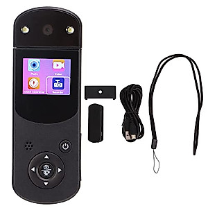 Portable DV Camera, 16MP Digital Micro HD 1080P Digital Video Recorder with Beauty Filter for VLOG Recording (Black)