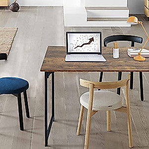 Sturdy Desk Computer Desk Home Office Desk Small Desk Multi-Function Writing Table Student Art Modren Simple Style PC Wood and Metal Desk Workstation (39 inch, Vintage)