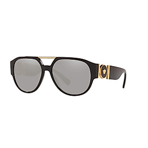 Versace Man Sunglasses Black Frame, Dark Grey - Polar Lenses, 58MM