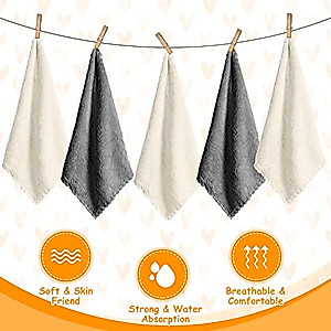 10 Pieces Guinea Pigs Blankets Hamster Fleece Cage Liners Soft Guinea Pig Accessories Small Animal Pet Blanket Sleep Bedding Mats Pet Supplies for Dog Puppy Cat (Gray, Beige,11.8 x 11.8 Inch)