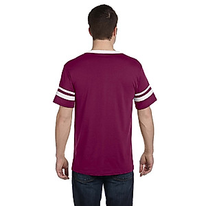Augusta Sportswear Men's Sleeve Stripe Jersey, MAROON/WHITE, X-Large