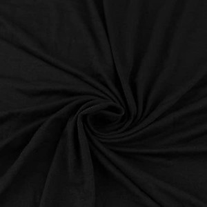 Texco Inc Solid Rayon Spandex Jersey Knit (180GSM)-Maternity Apparel, Home/DIY Fabric, Black 5 Yards