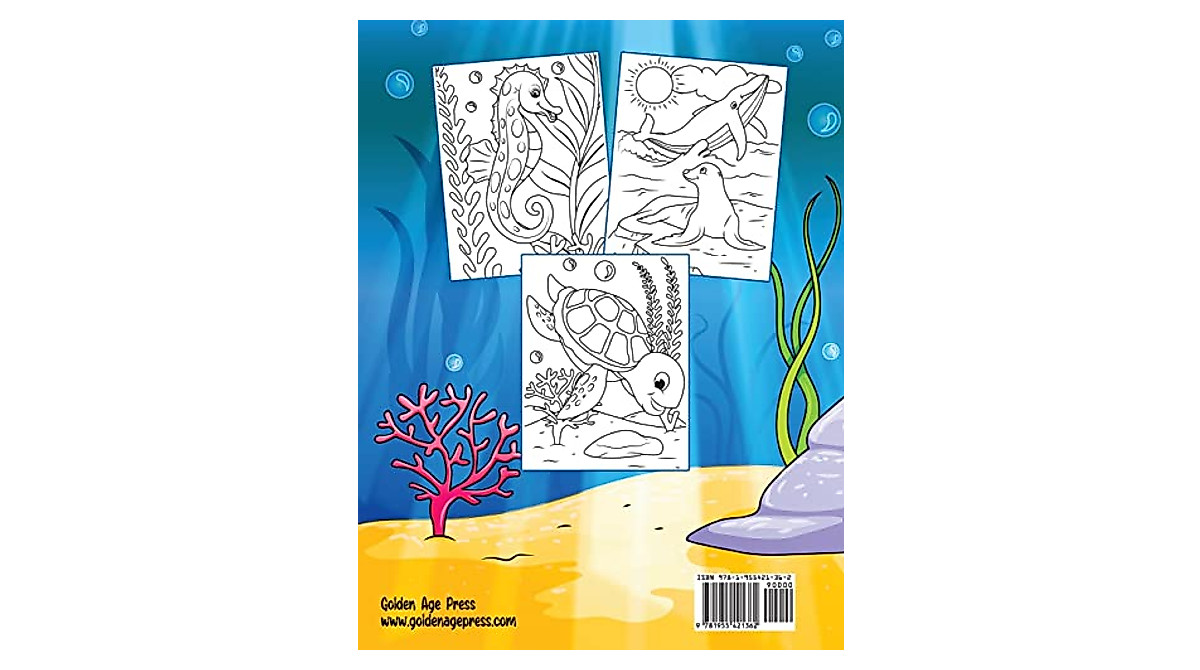 Ocean Coloring Book for Kids Ages 4-8