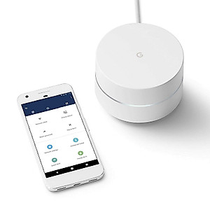 Google WiFi System, 1-Pack - Router Replacement for Whole Home Coverage - NLS-1304-25,white
