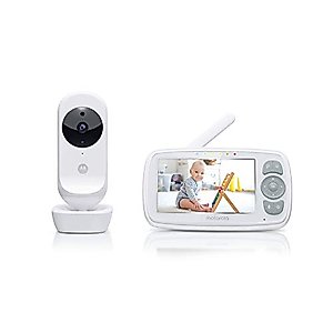 Motorola EASE34 Video Baby Monitor - 4.3-Inch Color Display Parent Unit, 2-Way Talk Audio, 5 Lullabies -Infrared Night Vision, Room Temperature Monitoring, Digital Zoom, 1000ft Long Range