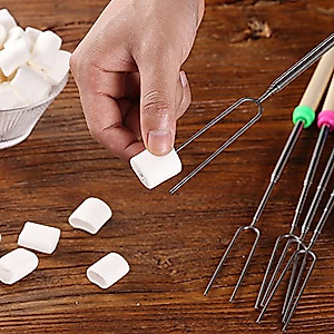 UNCO- Marshmallow Roasting Sticks, 5 Pack, 32”, Extendable Stainless Steel Smores Sticks, Campfire Sticks, Marshmallow Sticks, Hot Dog Sticks for Campfire, Roasting Sticks for Fire Pit, Smores Skewers