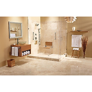 Moen 90 Degree Brushed Nickel Modern Eco-Performance Handshower Handheld Shower with 30-Inch Slide Bar and 69-Inch Metal Hose, S3879EPBN