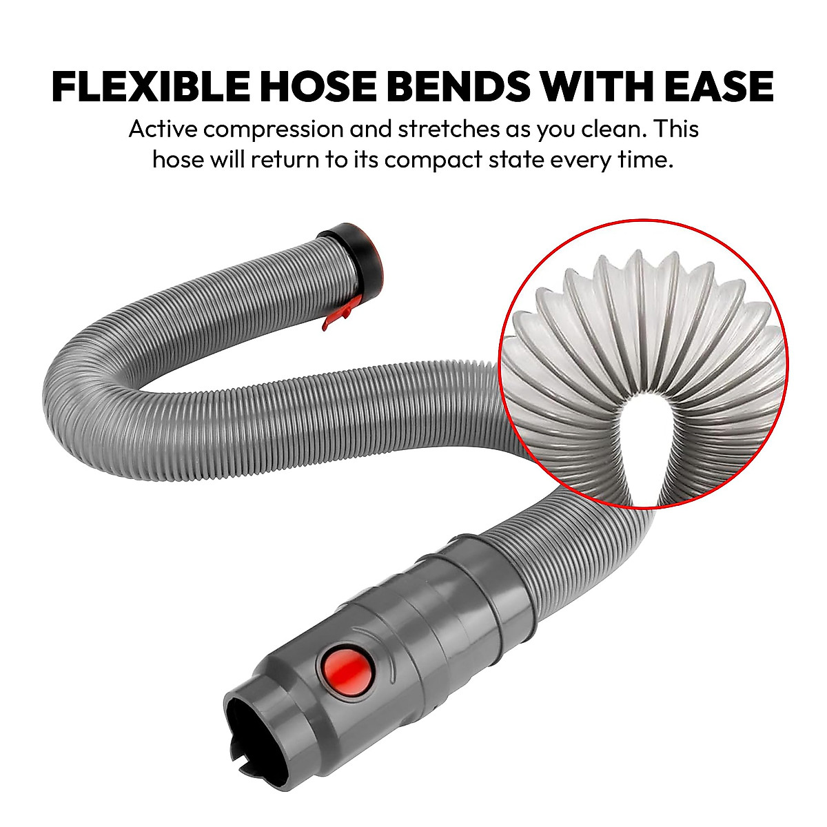 Upgraded Replacement Dyson Vacuum Hose Assembly | Designed to Fit Dyson DC40 DC41 DC65 UP13 UP14 UP20 Models Upright Vacuum Cleaner