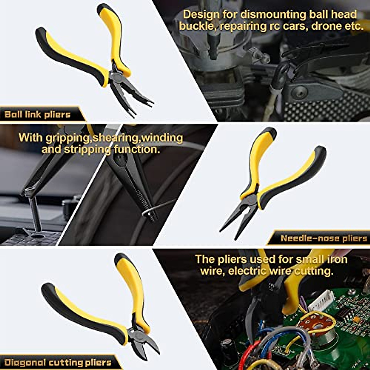 RC Car Hobby Tool Kit: Screwdriver Set (Hex Nut Slot Phillips), Pliers, Wrench, Stand, Body Reamer, 26 Pcs Repair Tools for RC Drone Helicopter Airplane Compatible with Traxxas Arrma RC Cars