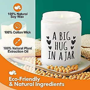 Gifts for Women, Thinking of You Gifts, Mothers Day Gifts,Birthday Gifts, Feel Better,Cheer Up,Get Well Soon Gifts for Women Men Friends Mom Wife Him Coworker, Lavender Candles(White)