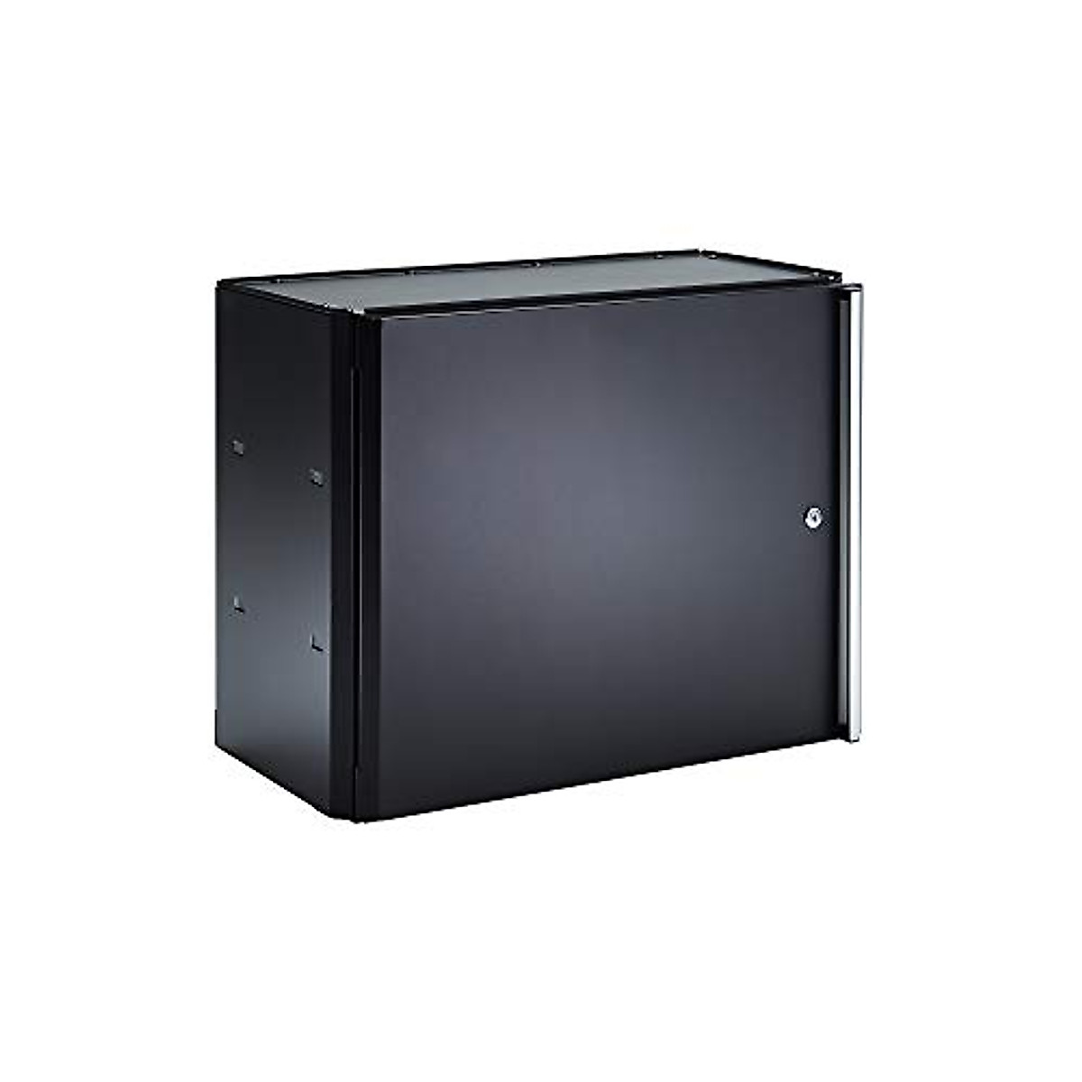 TRINITY 24 Inch Garage Storage Cabinet, 22 Gauge Steel, Wall-Mount, Adjustable Shelf and Reversible Door for Tools, Cleaning Supplies, and More, Black