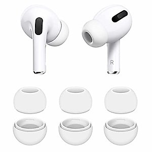IiEXCEL 3 Pairs Compatible with AirPods Pro 1st 2nd Ear Tips Buds, Extra Small Size Replacement Silicone Rubber Eartips Earbuds Gel Accessories Compatible with AirPods Pro 2 and 1st - XS White