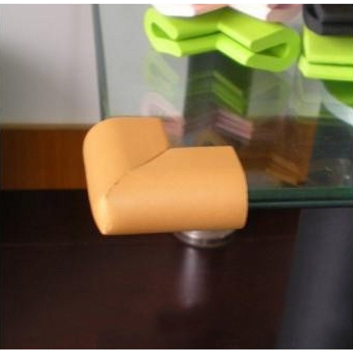 Orange 2x2 Meters (13 FT) U Shape Glass Table Edge Protectors Premium High Density Foam Baby Safety Bumper Guard Foam Strip