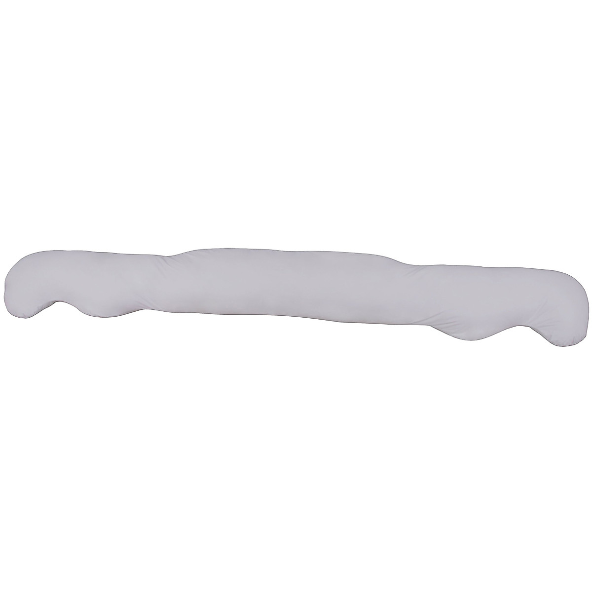 Leachco Back 'N Belly Bliss Pregnancy/Maternity Body Pillow with 100% Sateen Cotton, 300 Thread Count Zippered Cover in Peaceful Gray, 1 Count (Pack of 1)